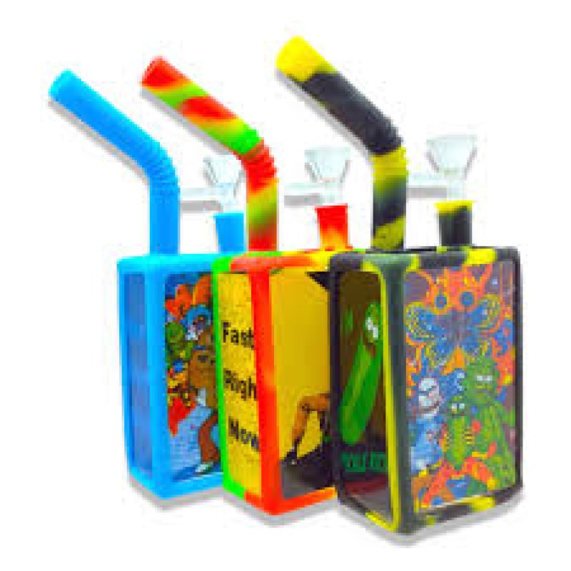 7.5" juice box silicone water pipe